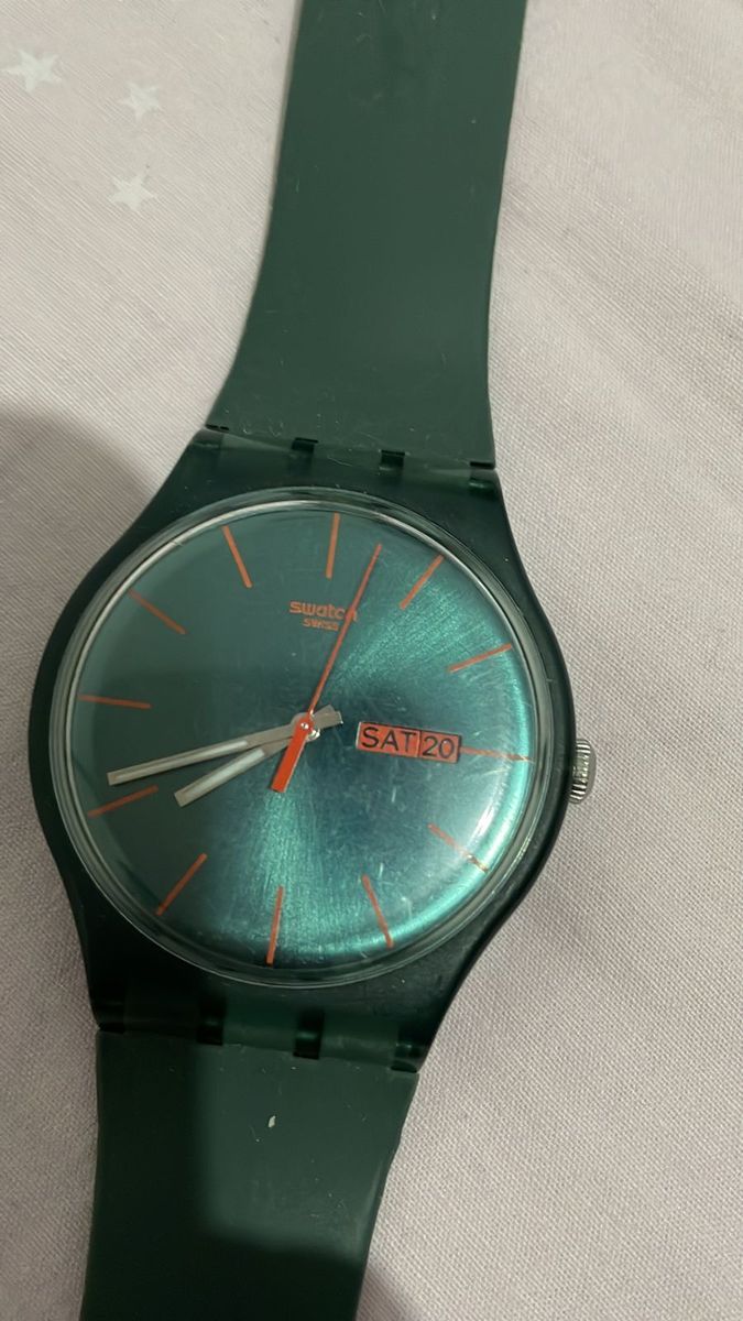 Relógio Verde Swatch Swiss Original | Relógio Feminino Swatch Swiss ...