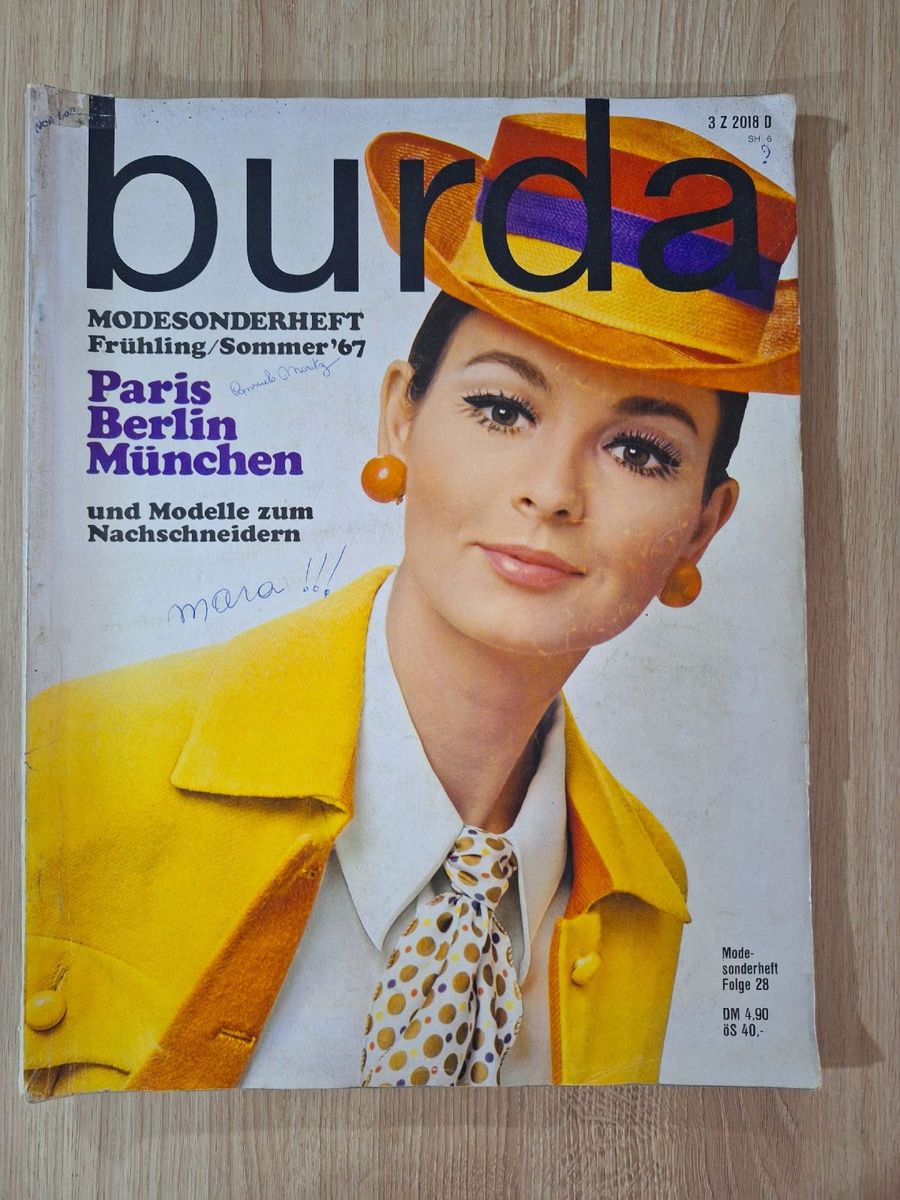 Revista Burda Modesonderheft Paris 1967 | Livro Burda Usado 108240512 | enjoei
