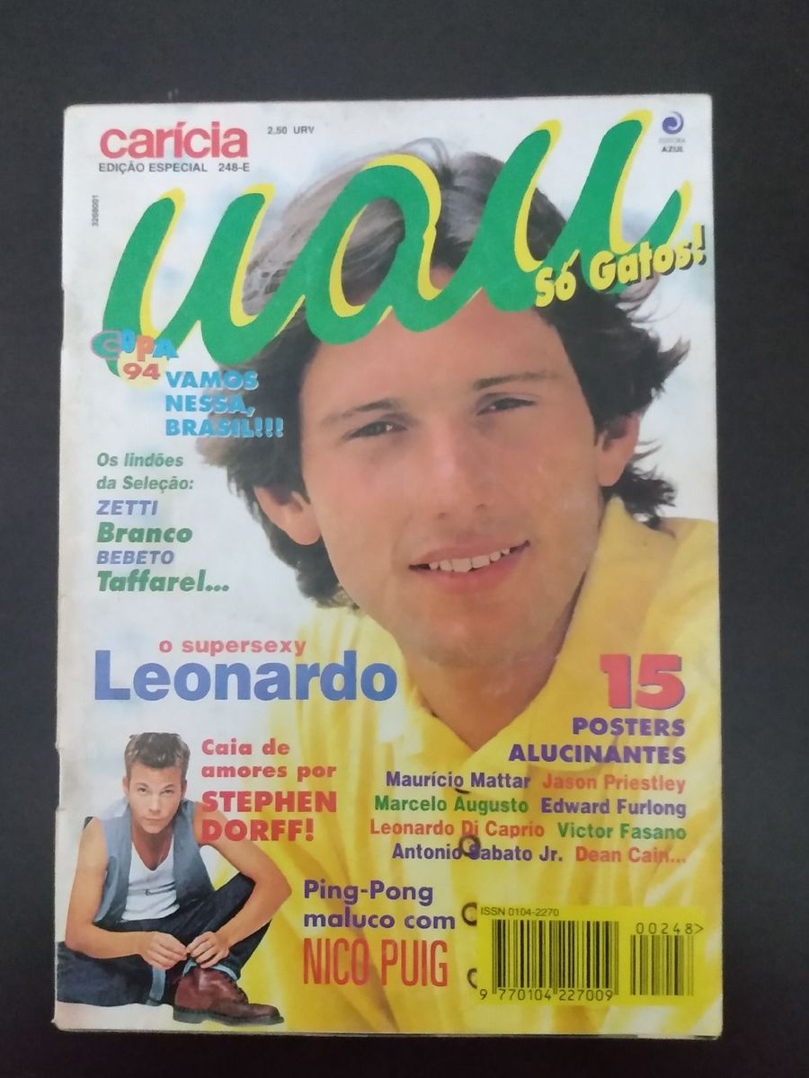 Revista Carícia Uau Junho 1994 Leonardo | Livro Editora Azul Usado ...