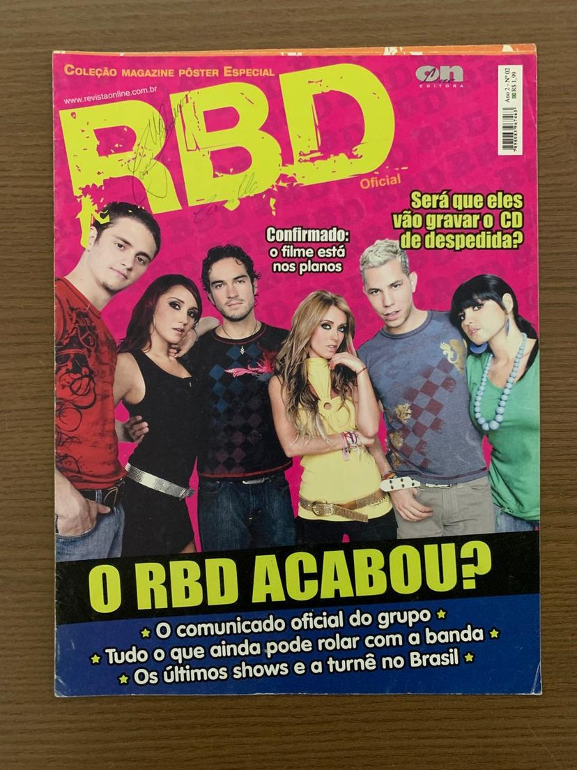 Revista Coleção Magazine Pôster Especial Rbd Oficial Nº 2 - Rebelde ...