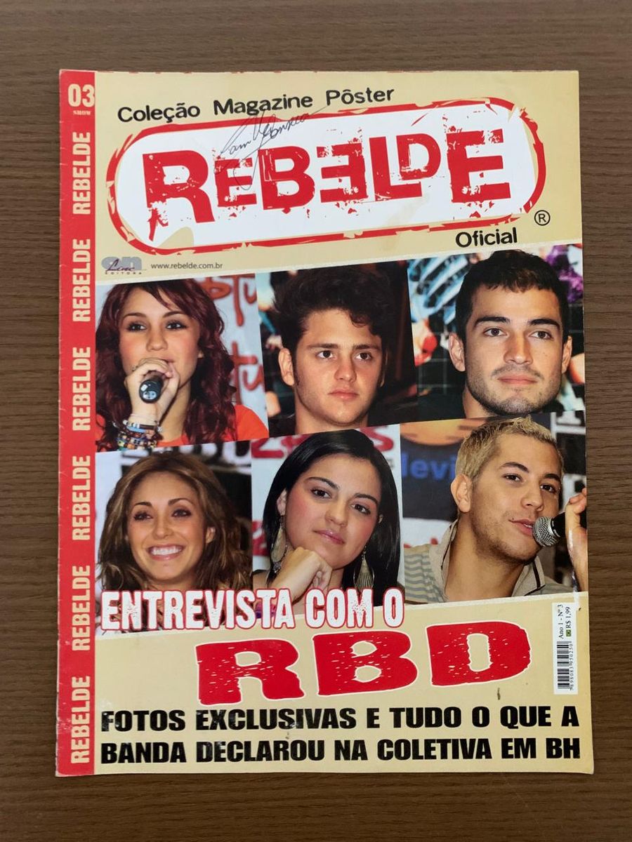 Revista Coleção Magazine Pôster Rebelde Oficial Nº 3 - Rbd | Item de ...