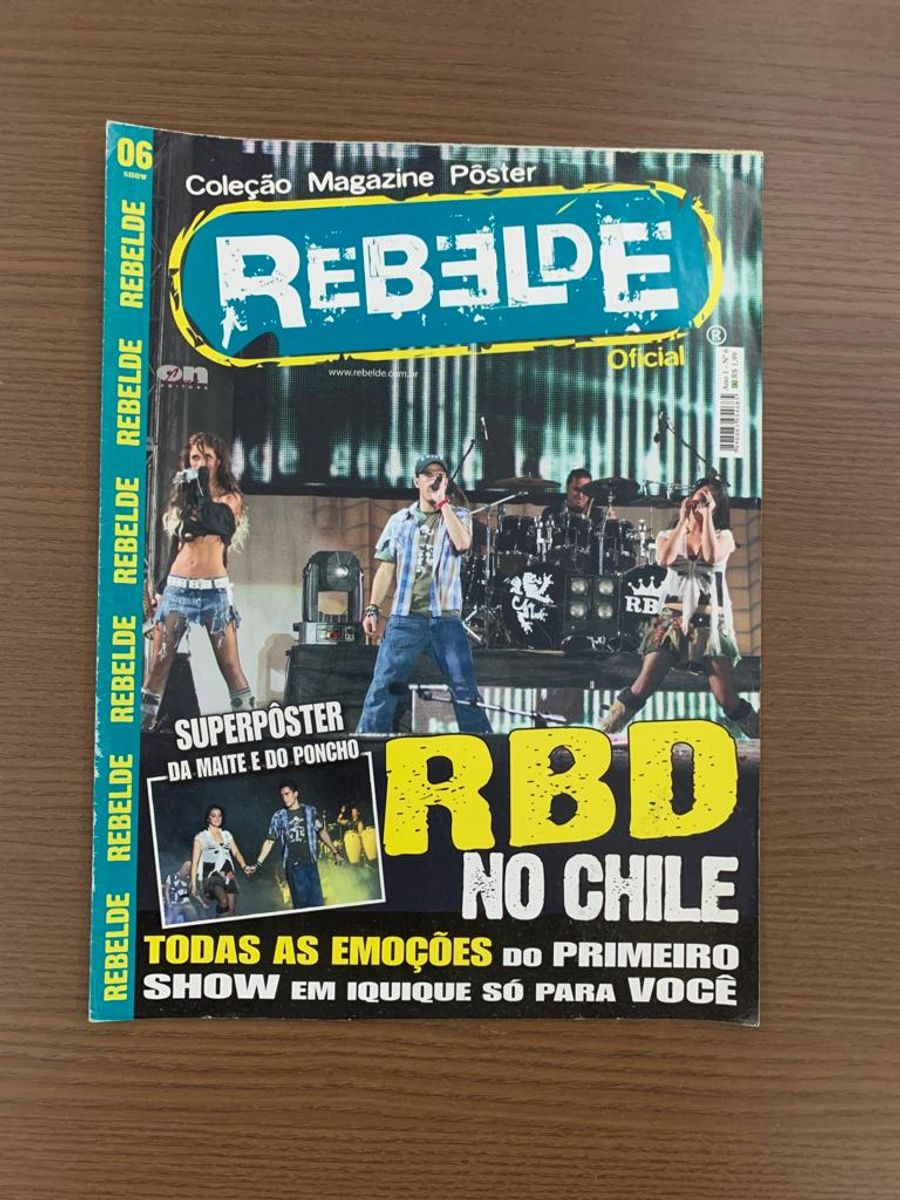 Revista Coleção Magazine Pôster Rebelde Oficial Nº 6 - Rbd (anahí ...