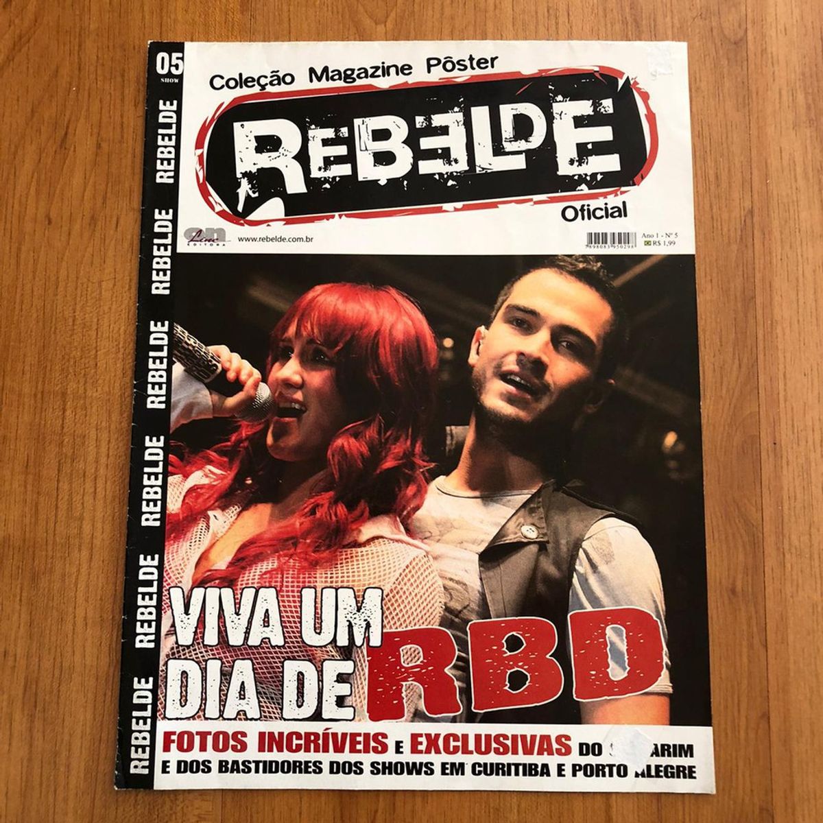 Revista Coleção Magazine Pôster Rebelde Rbd Oficial Dulce N5 | Livro ...