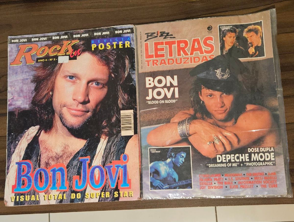 Revista de Letras Traduzidas e Poster Bon Jovi Anos 90 | Livro Bon Jovi Usado 117185132 | enjoei