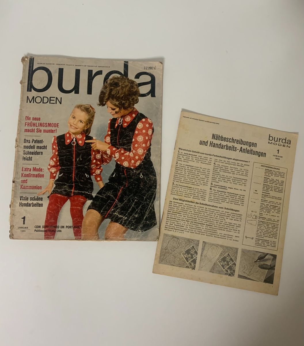 Revista de Moda/costura Burda Janeiro 1969 Original Vintage | Livro Burda Usado 86055033 | enjoei
