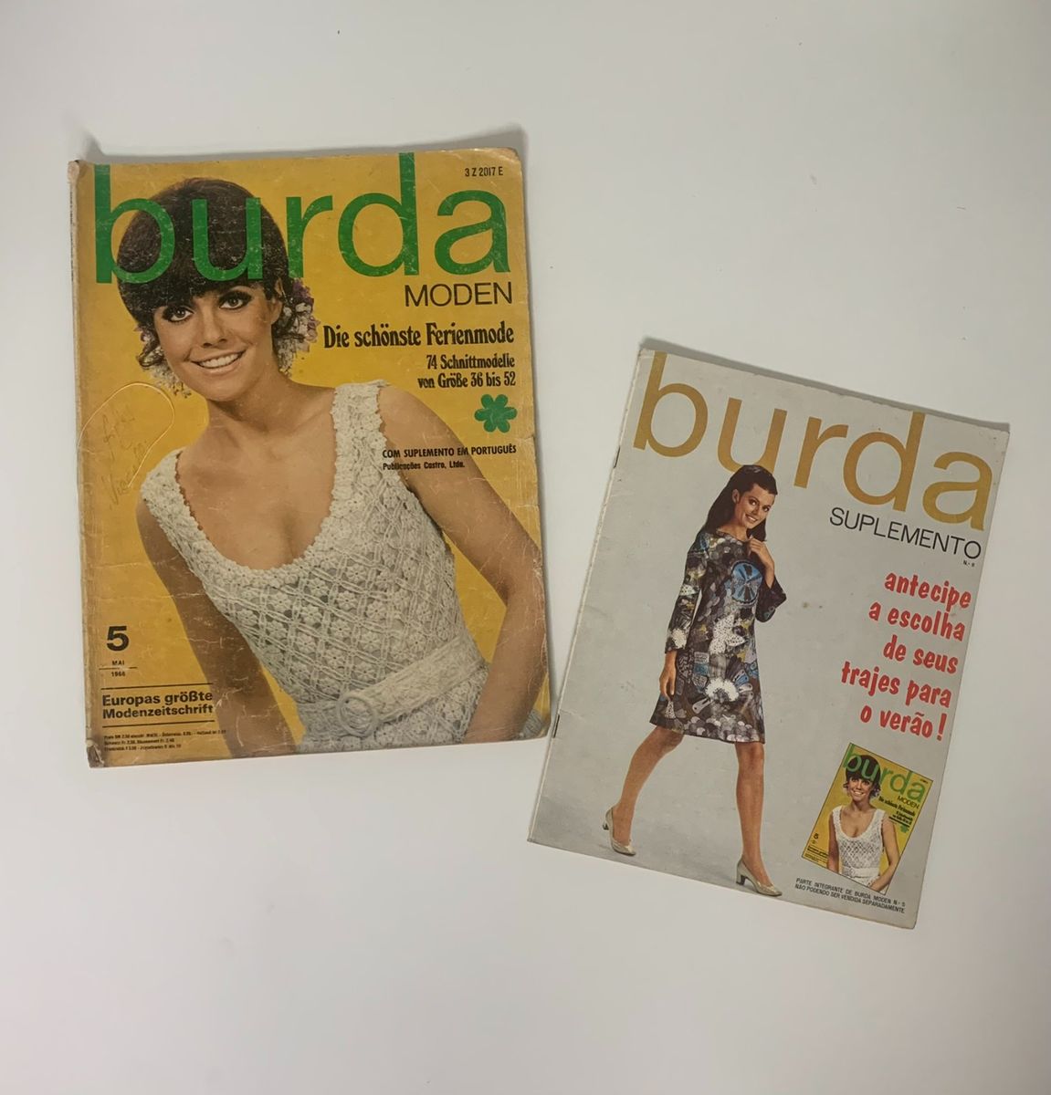 Revista de Moda/costura Burda Maio 1968 Original Vintage | Livro Burda Usado 77631051 | enjoei