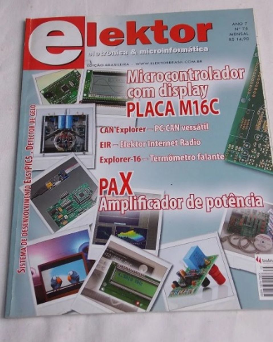 Revista Elektor 75 Microcontrolador com Display | Livro Revista Elektor ...