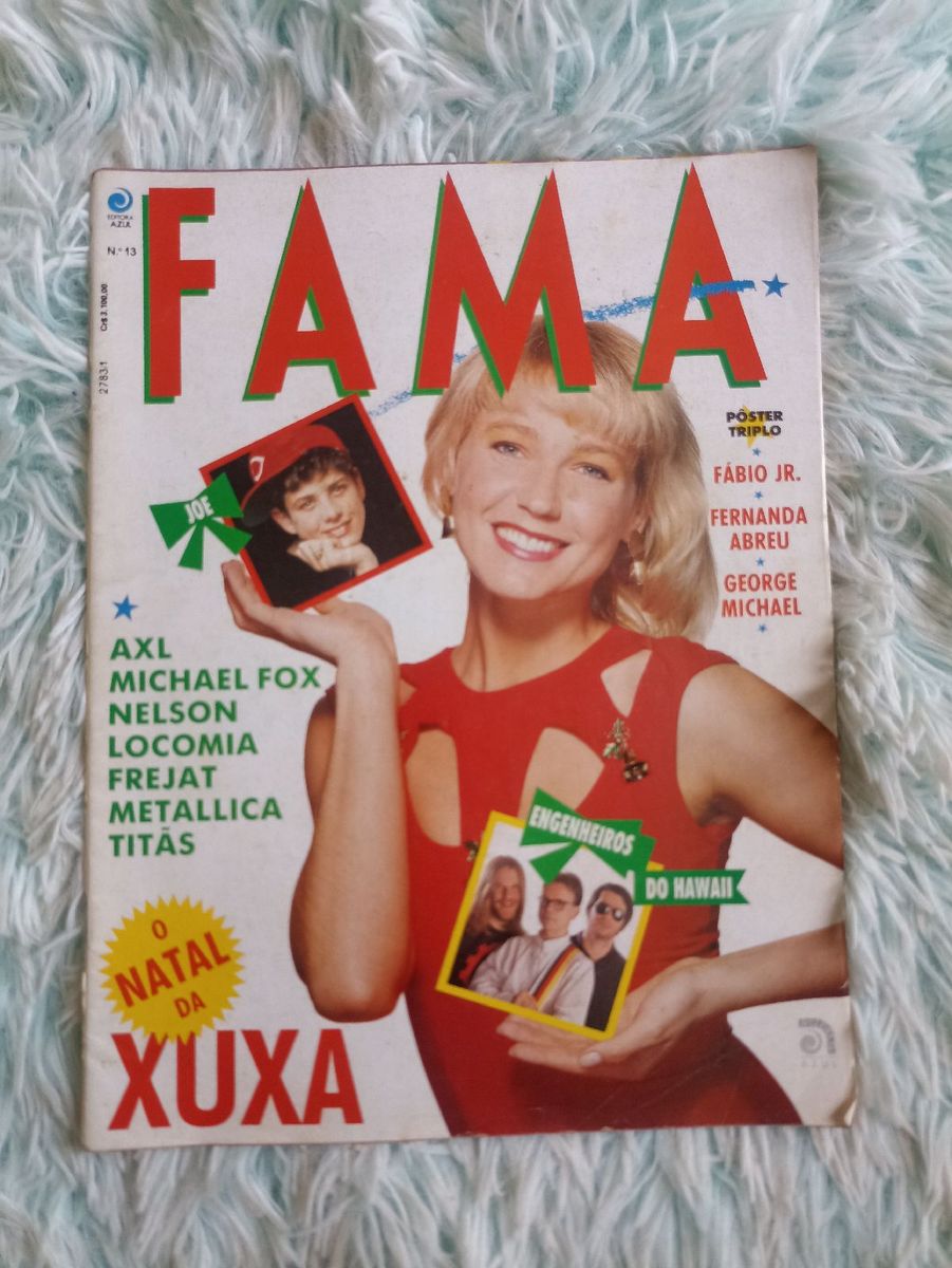 Revista Fama com Xuxa, Michael Fox,madonna,leonardo, Daniela Mercury ...