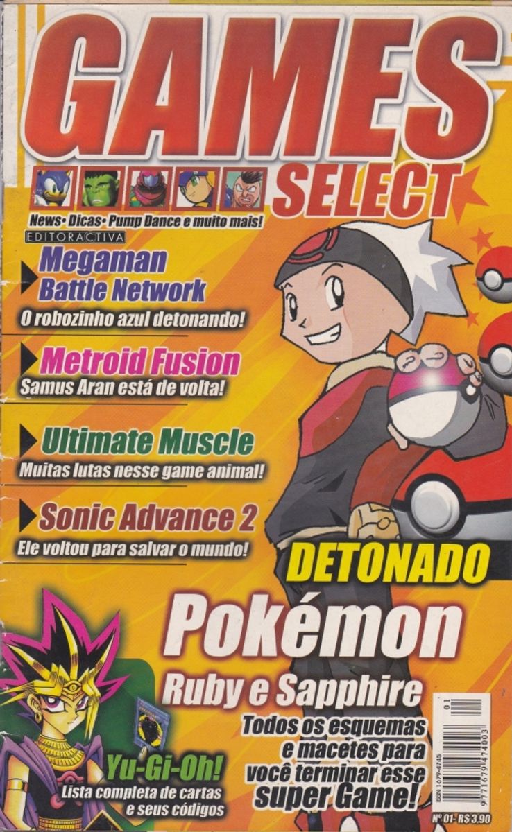 Revista Game Select Nº 01 Pokemon Detonado: Ruby e Sappire ...