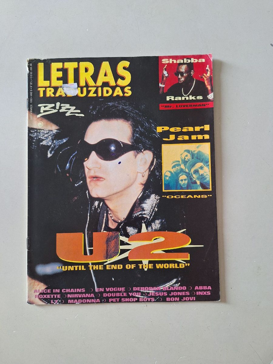 Revista Letras Traduzidas 1993 U2 Deborah Blando Madonna Roxette Inxs | Livro Letras Traduzidas ...
