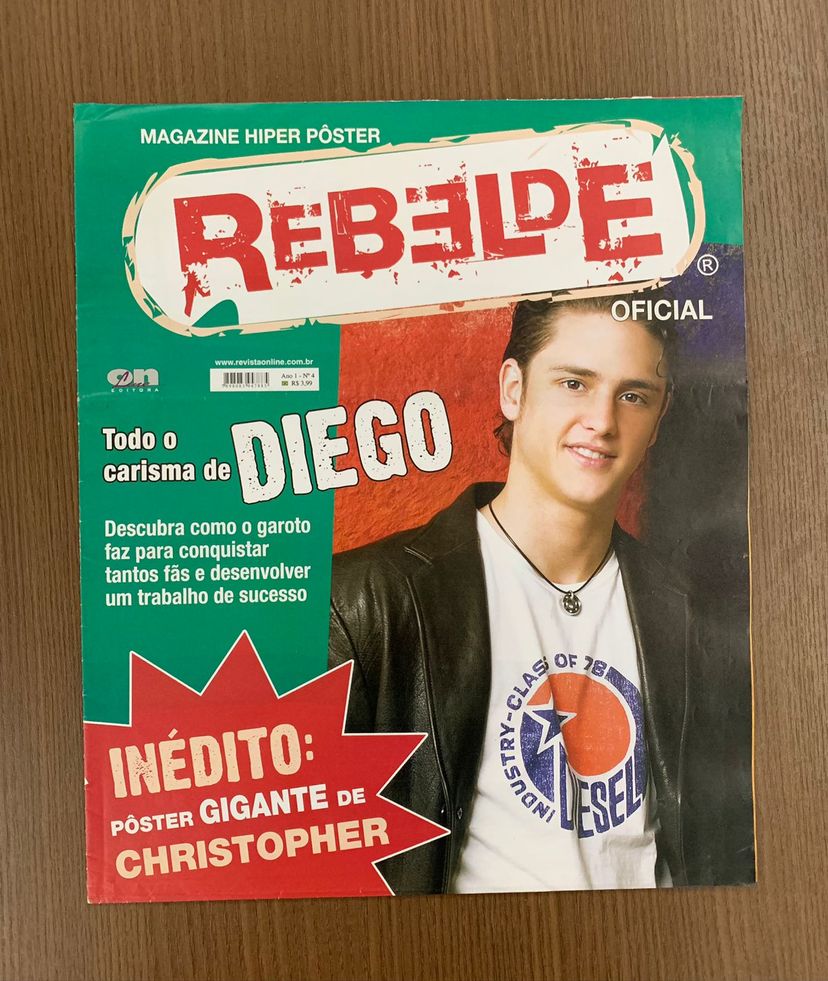 Revista Magazine Hiper Pôster Rebelde Oficial Rbd Nº 4 - Diego - Christopher Uckermann | Item de ...