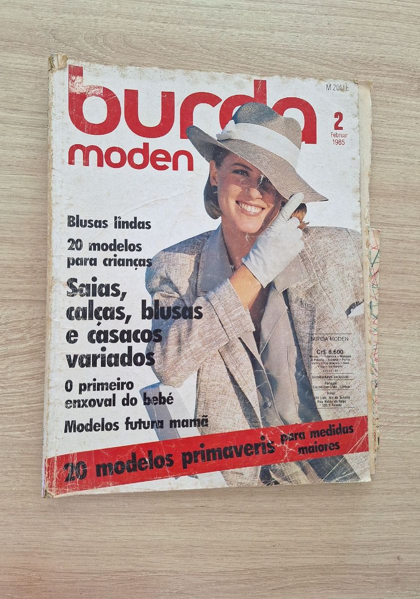 Revista Moda Vintage Burda Moden 1985 | Livro Burda Moden Usado ...