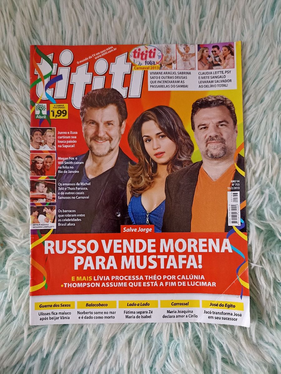 Revista Tititi C/ Nanda Costa, Xuxa, Will Smith, Megan Fox,raia,grazi ...