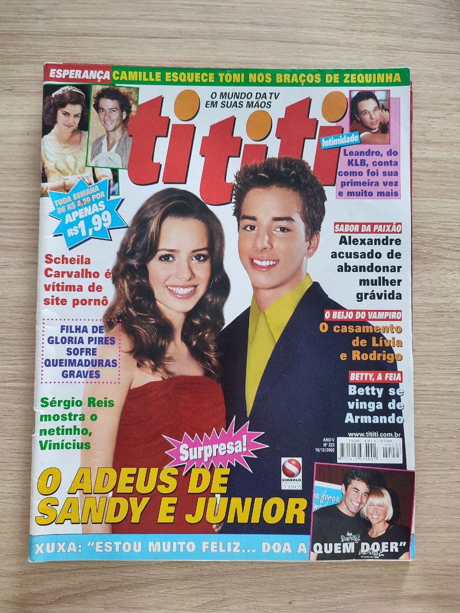 Revista Tititi Sandy e Junior Xuxa Rodriguinho Ana Paula Arósio ...