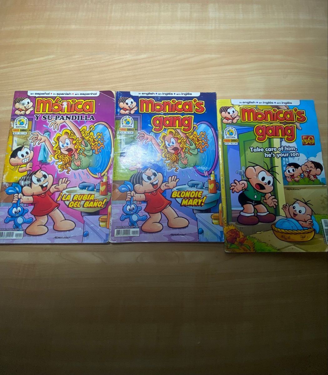 Revista Turma da Monica Inglês e Espanhol | Livro Panini Usado 88860631 ...