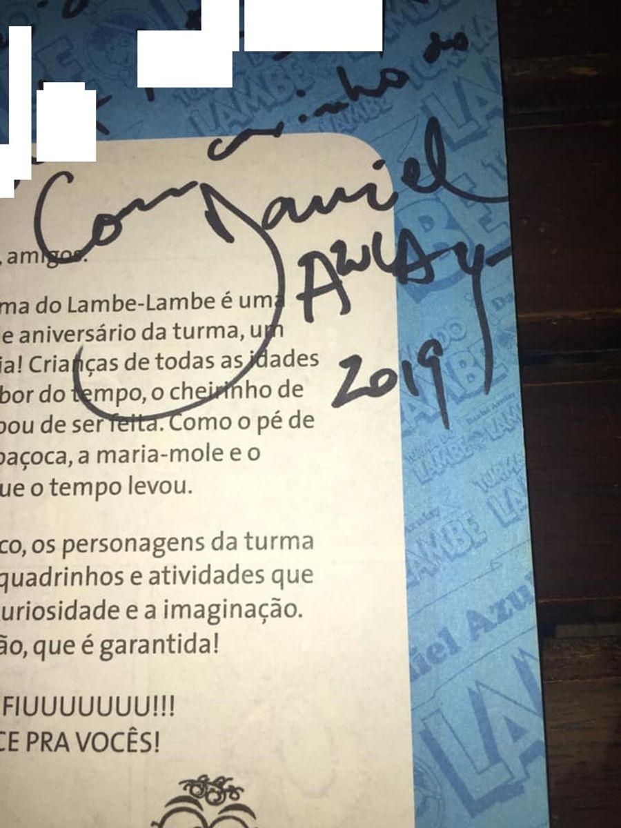 Revista Turma do Lambe Lambe com Autógrafo Daniel Azulay | Livro Usado ...