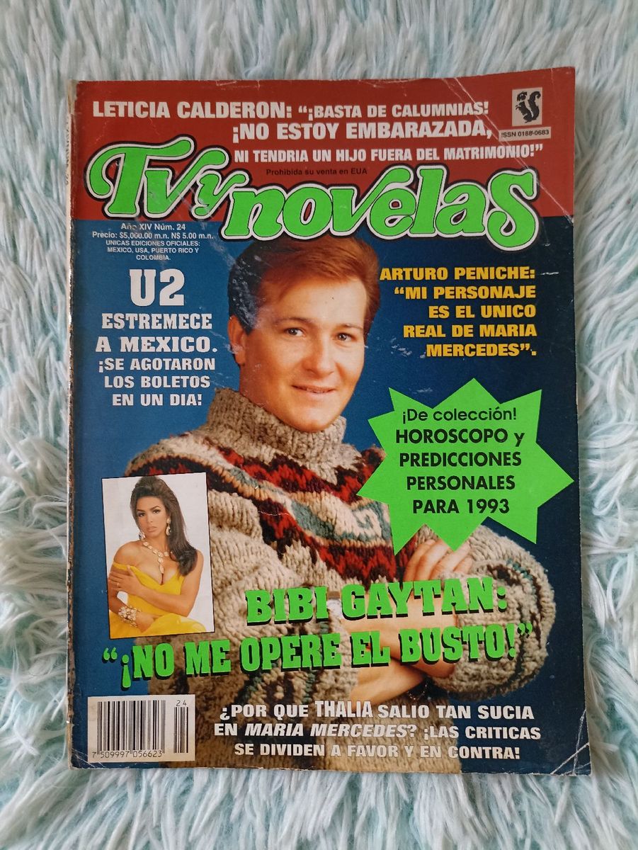 Revista Tv e Novelas com Arturo Peniche,thalia,bibi Gaythan,letícia ...