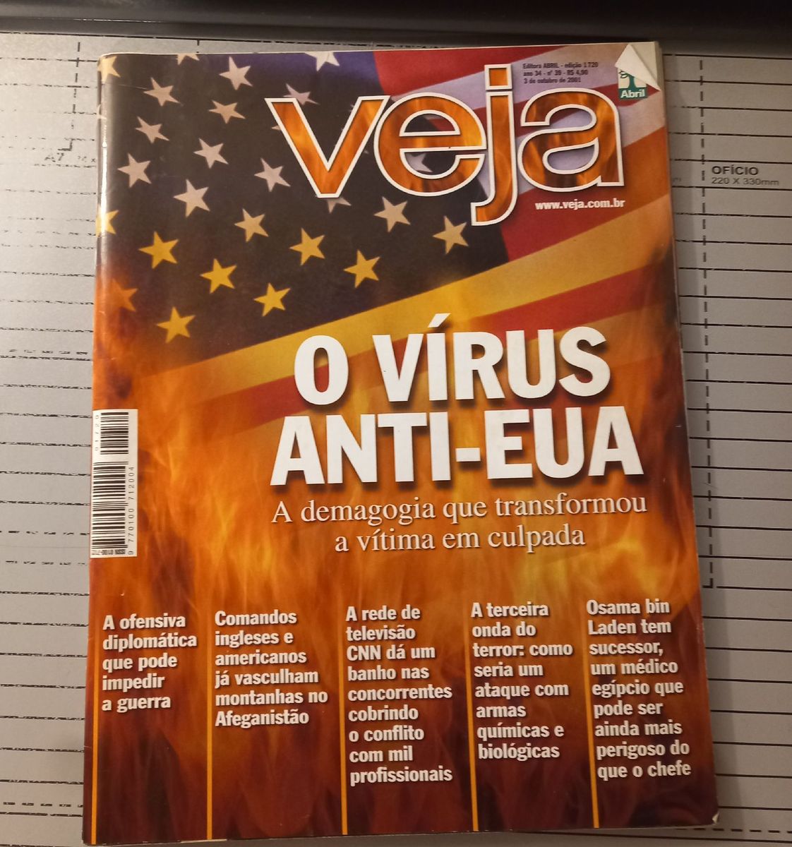 Revista Veja - Outubro 2001 | Livro Usado 90800712 | enjoei