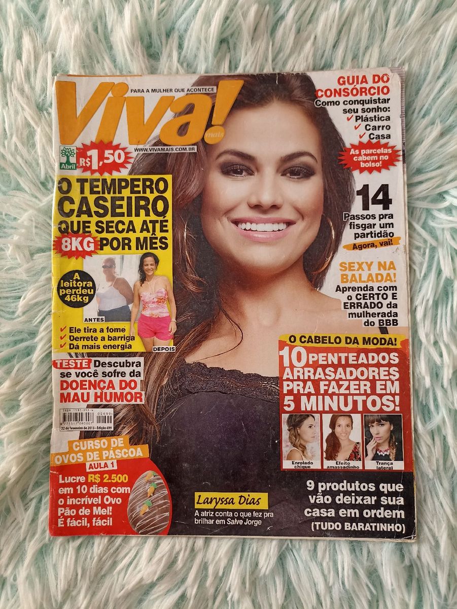 Revista Viva Mais C/ Larissa Dias, Juliana Alves, Sabrina, Cláudia Raia ...