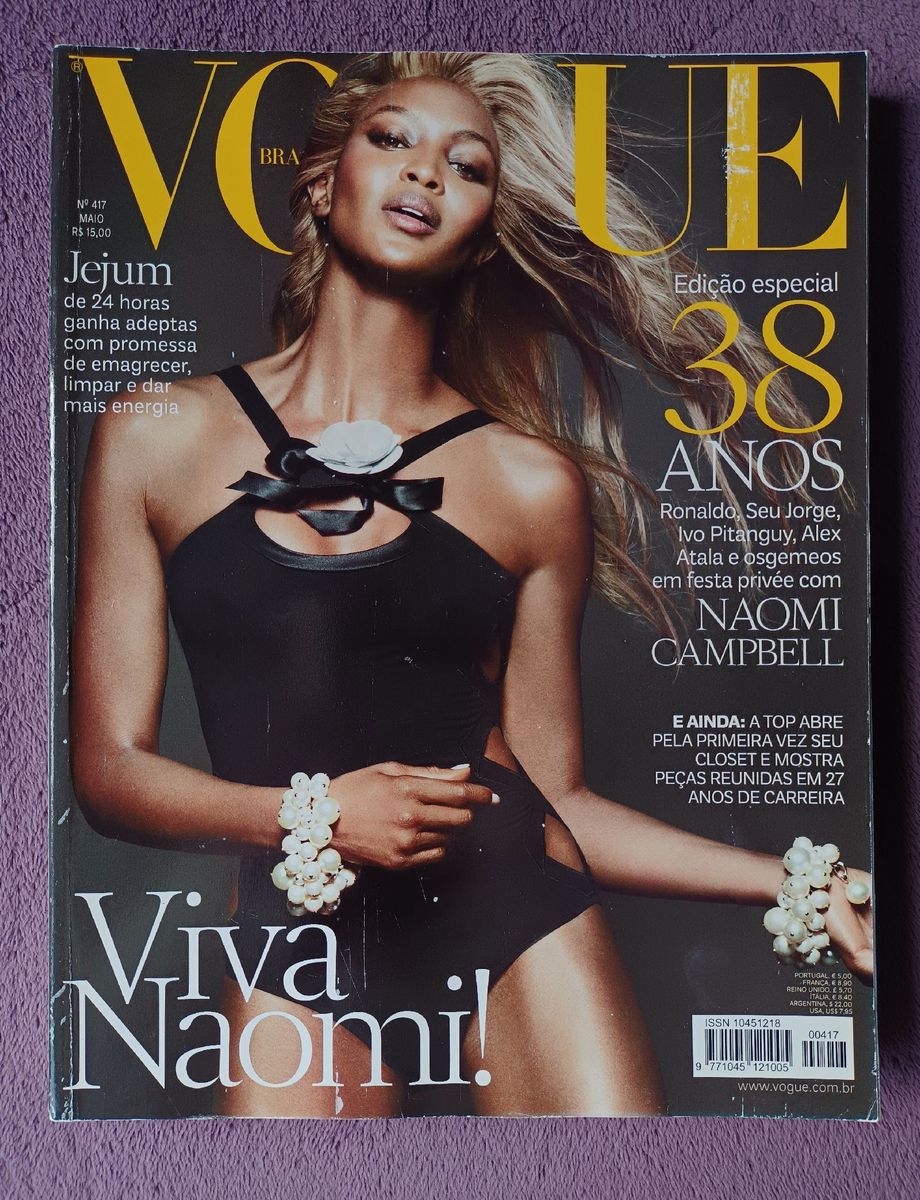 Revista Vogue Viva Naomi! | Livro Vogue Usado 74449474 | enjoei