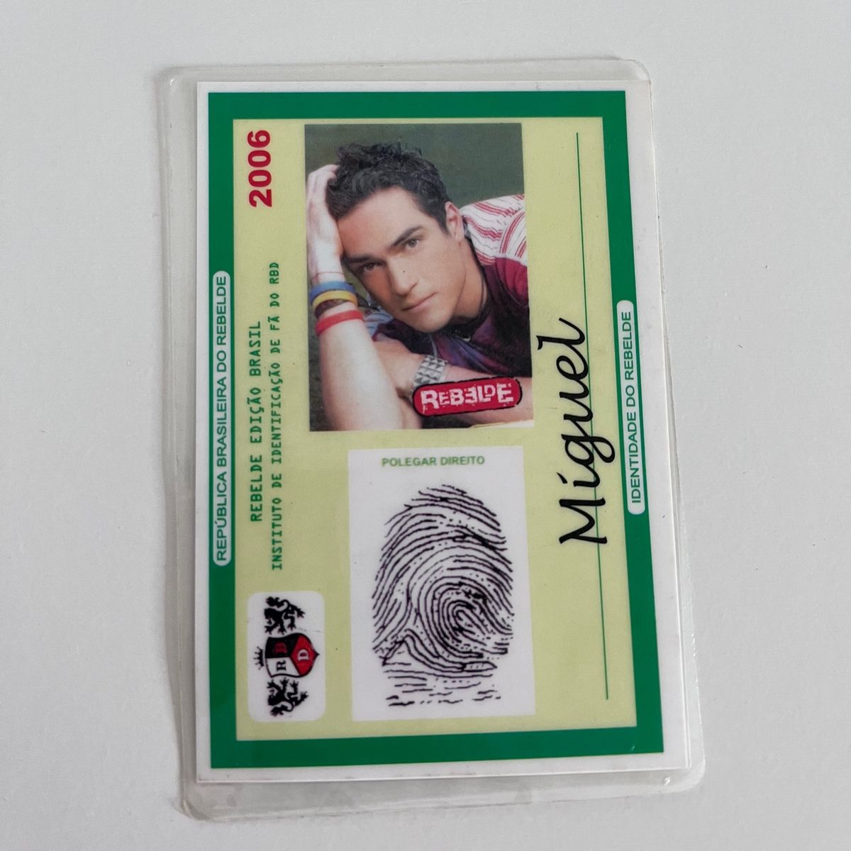 Rg Miguel Rebelde Rbd | Produto Vintage e Retro Rbd Nunca Usado ...