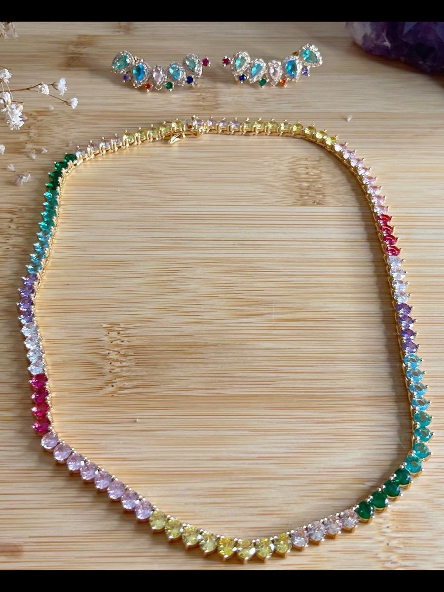 Riviera Colors Banhada em Ouro 18k | Jóia Feminina Nunca Usado 74063187 ...