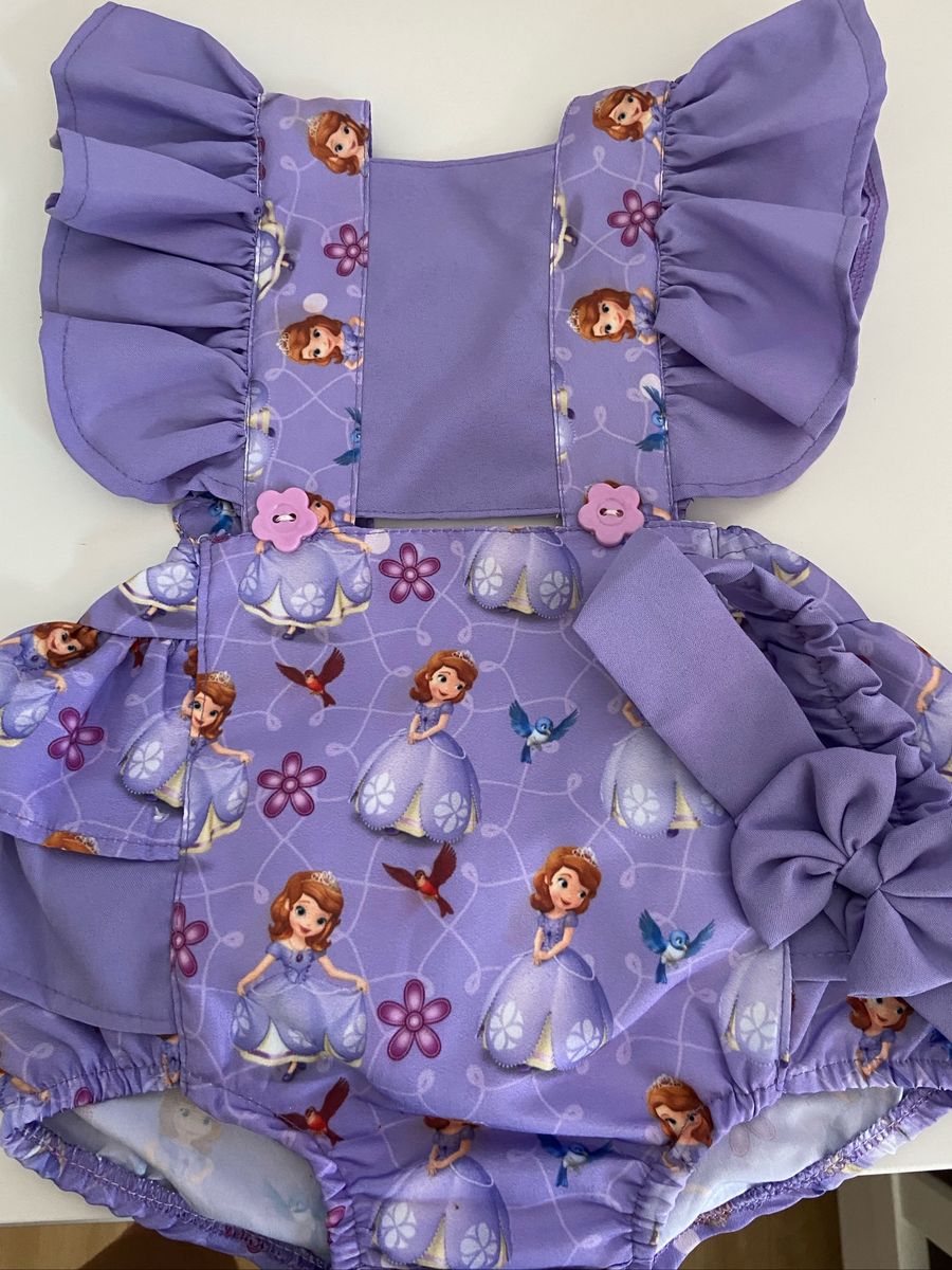 Romper Princesa Sofia | Roupa Infantil para Bebê Usado 73308743 | enjoei