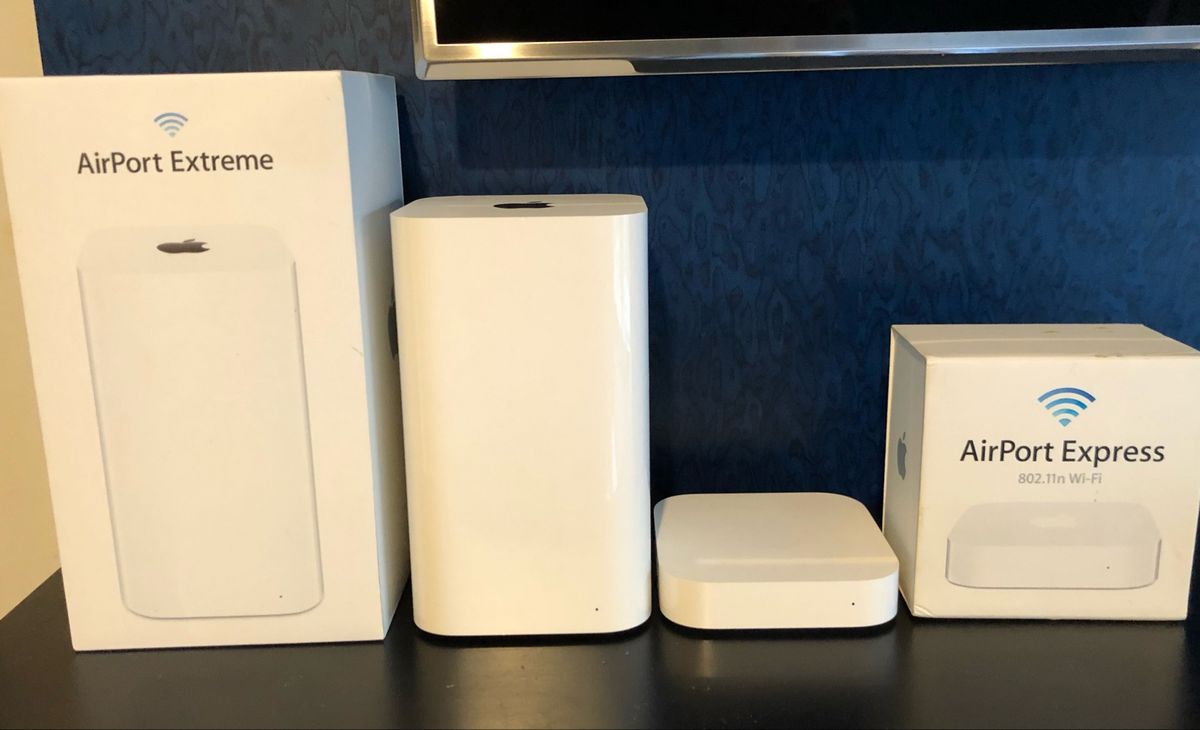 Roteador Apple Airport Extreme + Airport Express | Móvel p/ Casa Apple ...