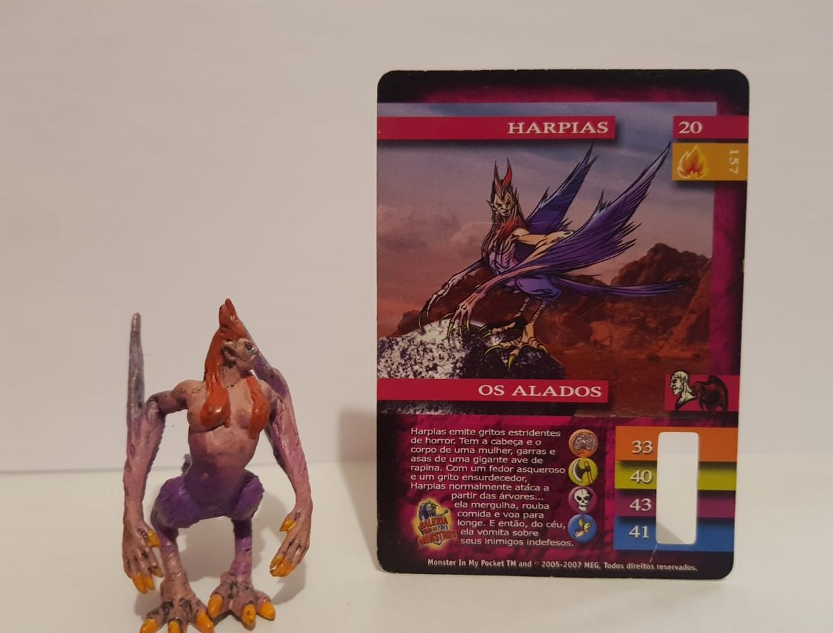 Rpg Miniatura Monster In My Pocket: Harpia | Jogo de Tabuleiro Monster ...