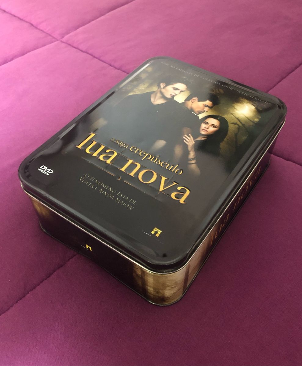 Saga Crepúsculo Lua Nova Lata + 2 Dvds + Pôster | Filme e Série Dvd Usado 61969365 | enjoei