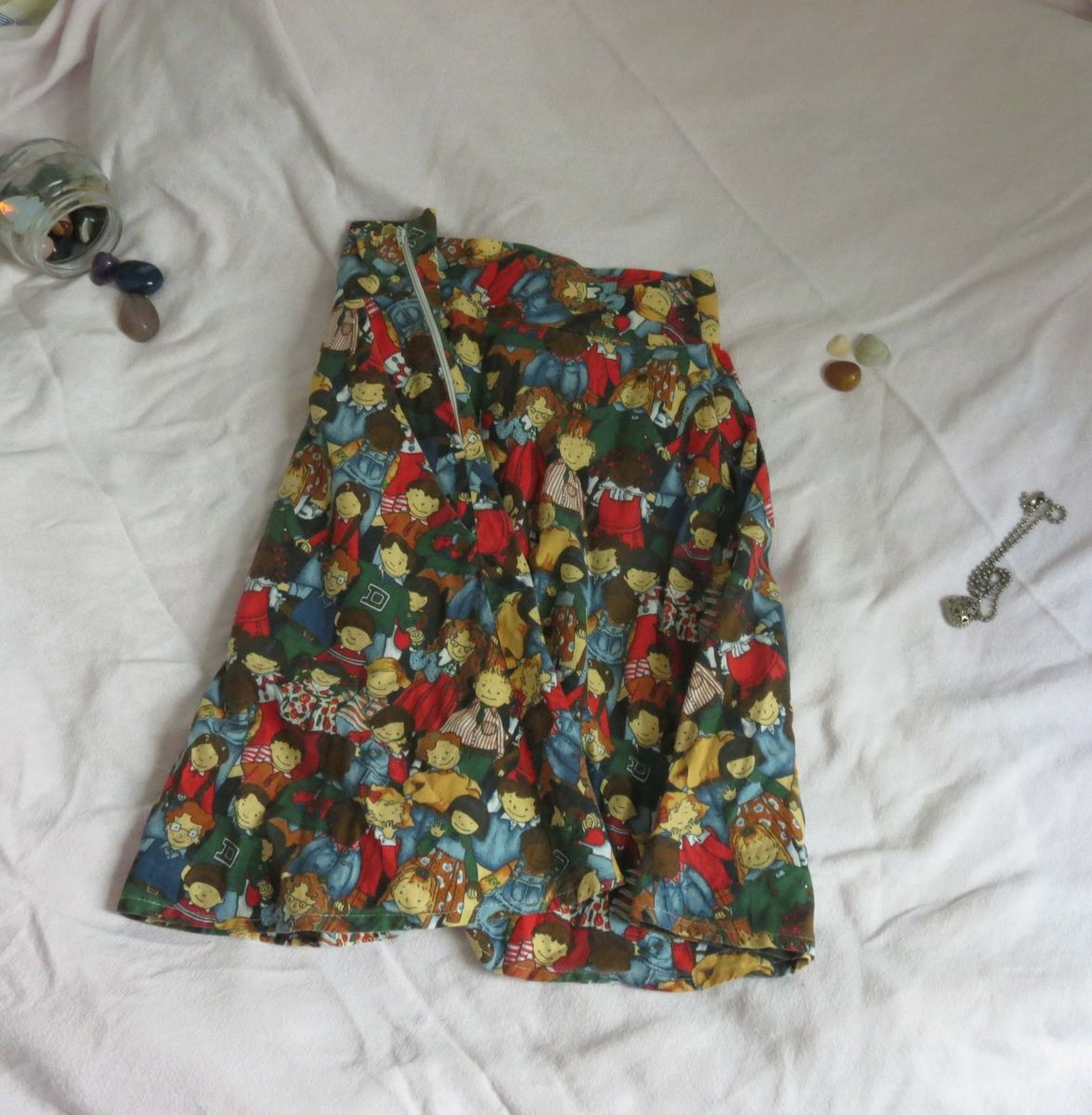Saia Fofa com Desenhos Cottagecore Coquette | Saia Feminina Usado ...