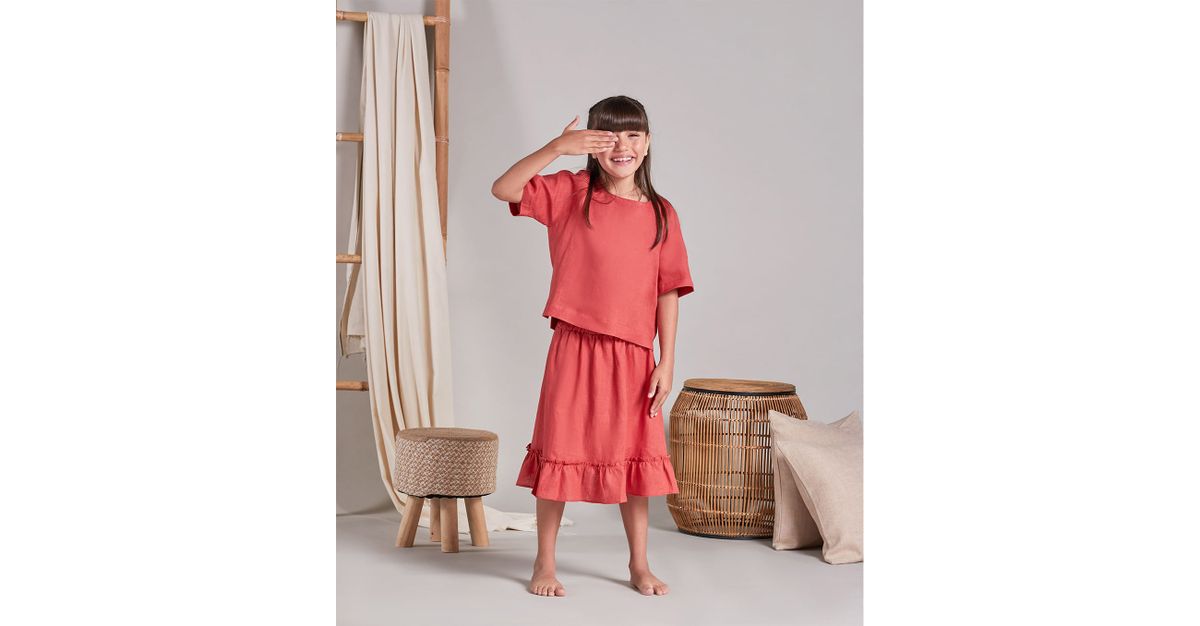 Saia Tati Infantil Vermelho | Saia Feminina Souq Nunca Usado 60911551 ...