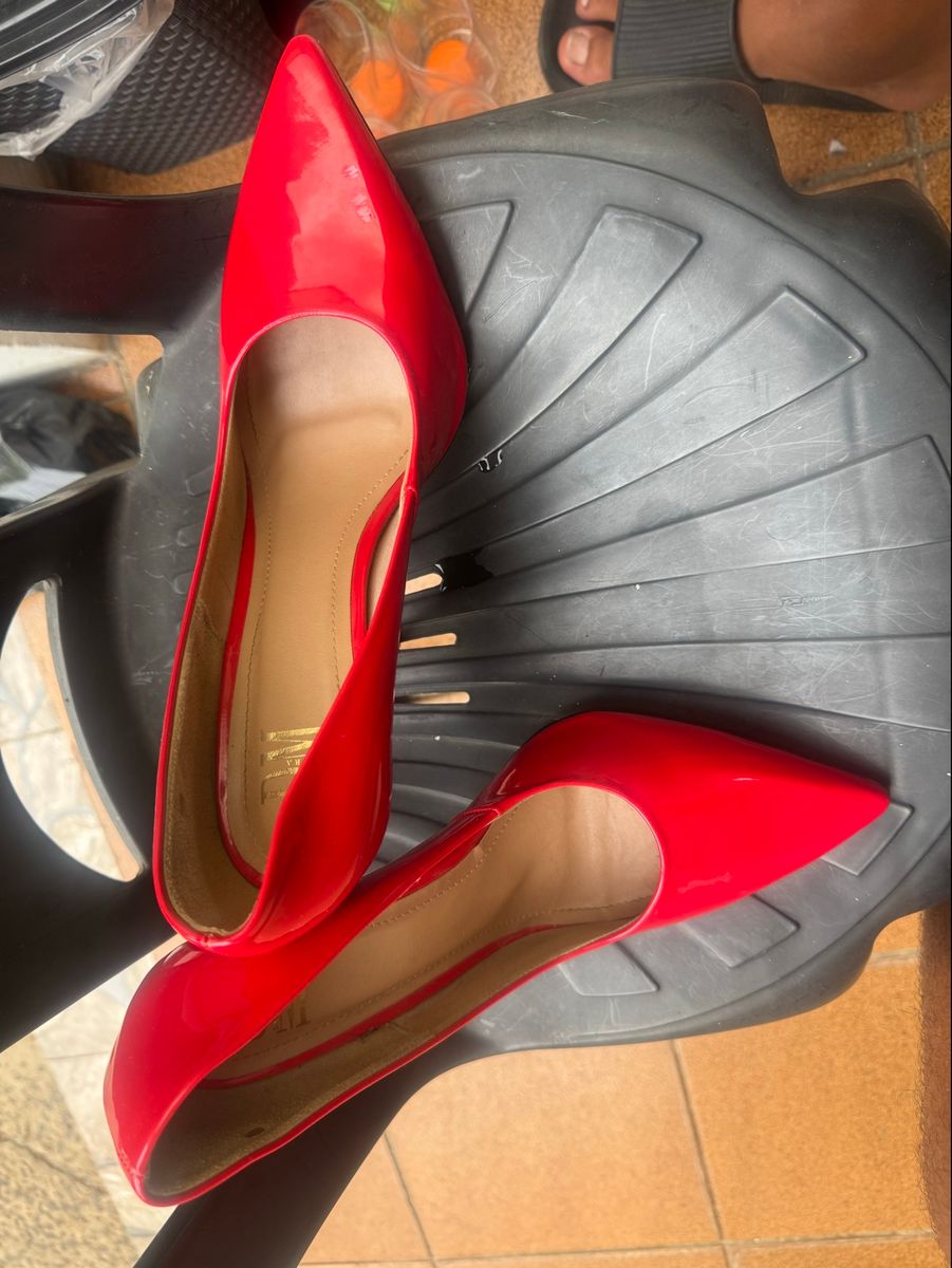 Salto Alto Vermelho Dm 15cm (tamanho:43) | Produto Feminino Dm Usado ...