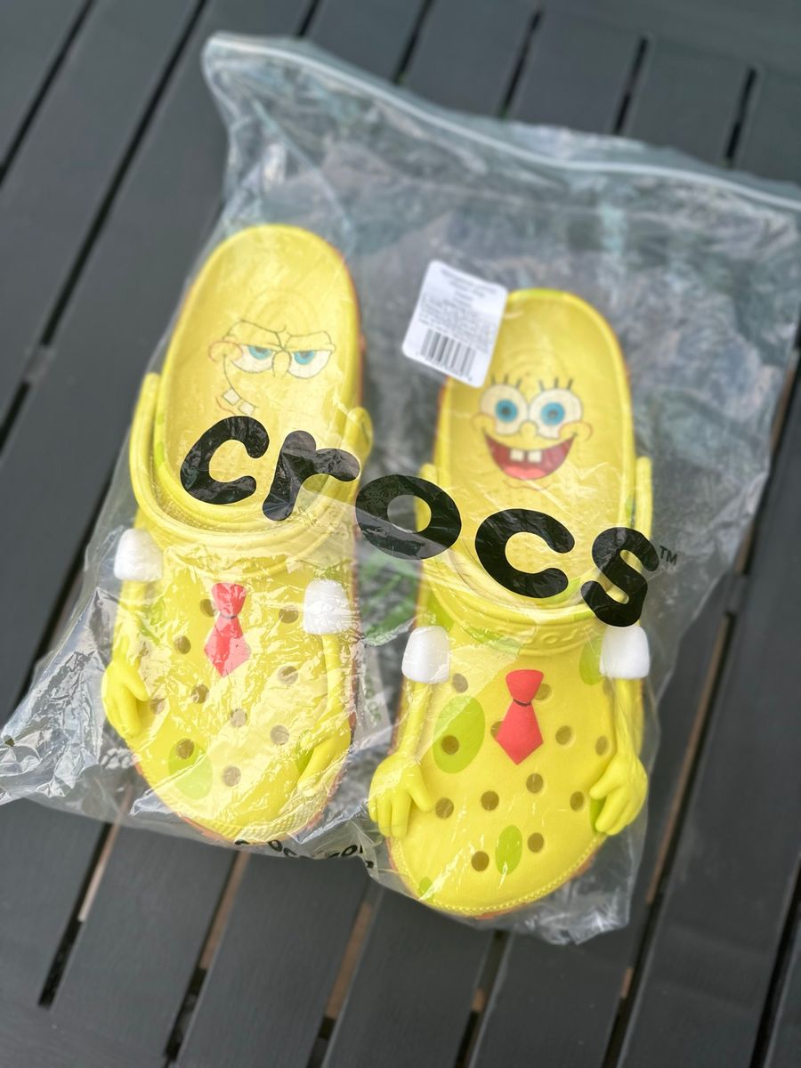 Sandália Crocs Classic Crog X Spongebob | Sandália Masculina Crocs ...