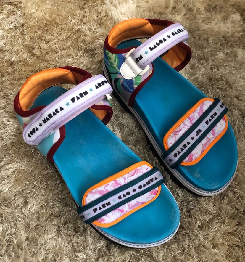 Sandália Farm Arpoador Copa | Sandália Feminina Farm Usado 65652798 ...