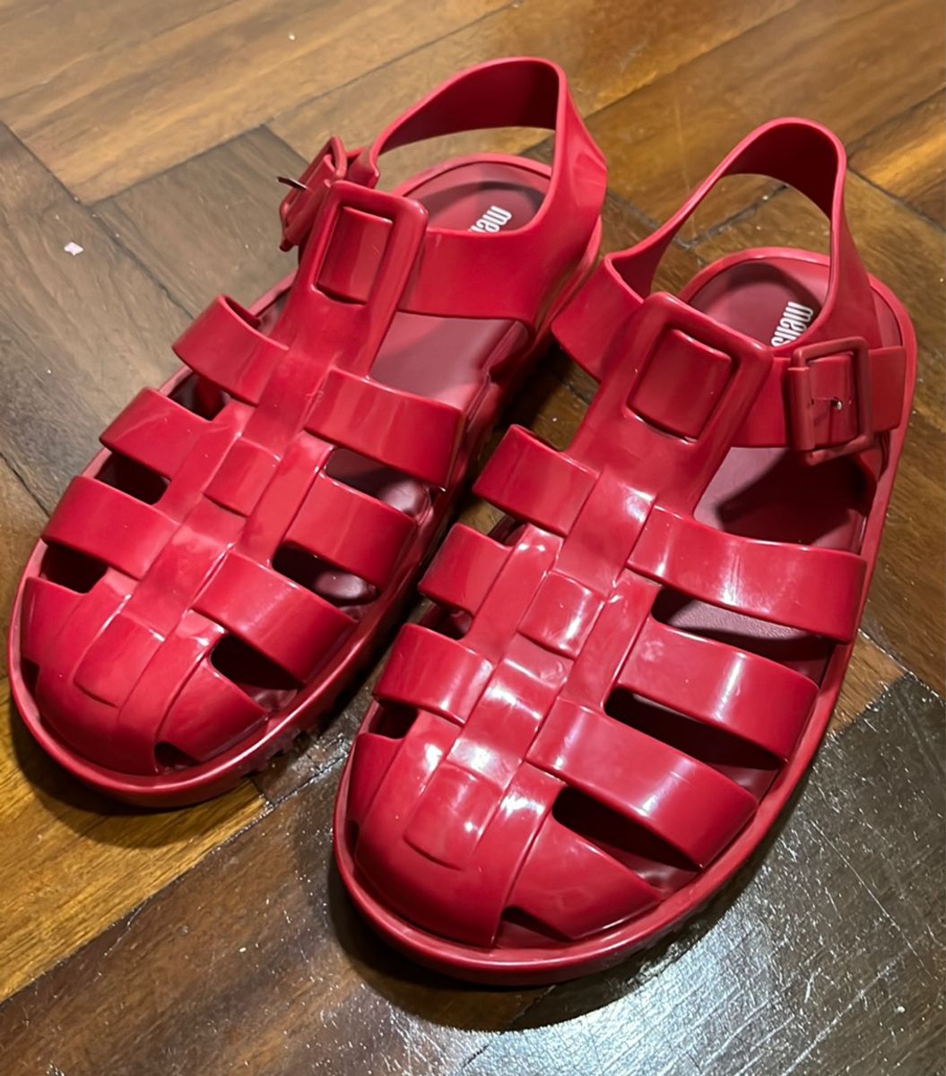 Sandália Melissa Ginger Vermelha | Sandália Feminina Melissa Usado ...