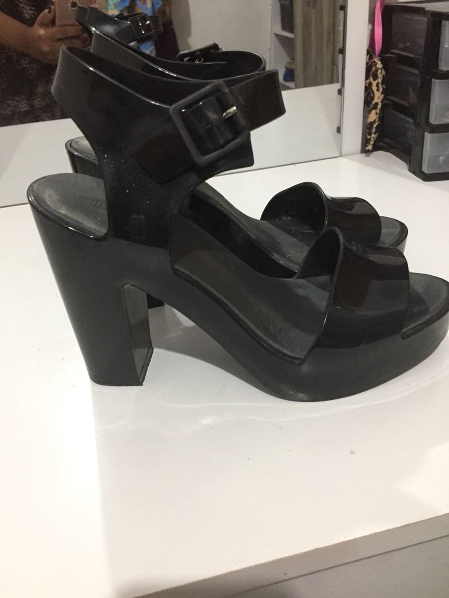 Sandália Melissa Mar Heel (preta) | Sandália Feminina Melissa Usado 26208877 | enjoei