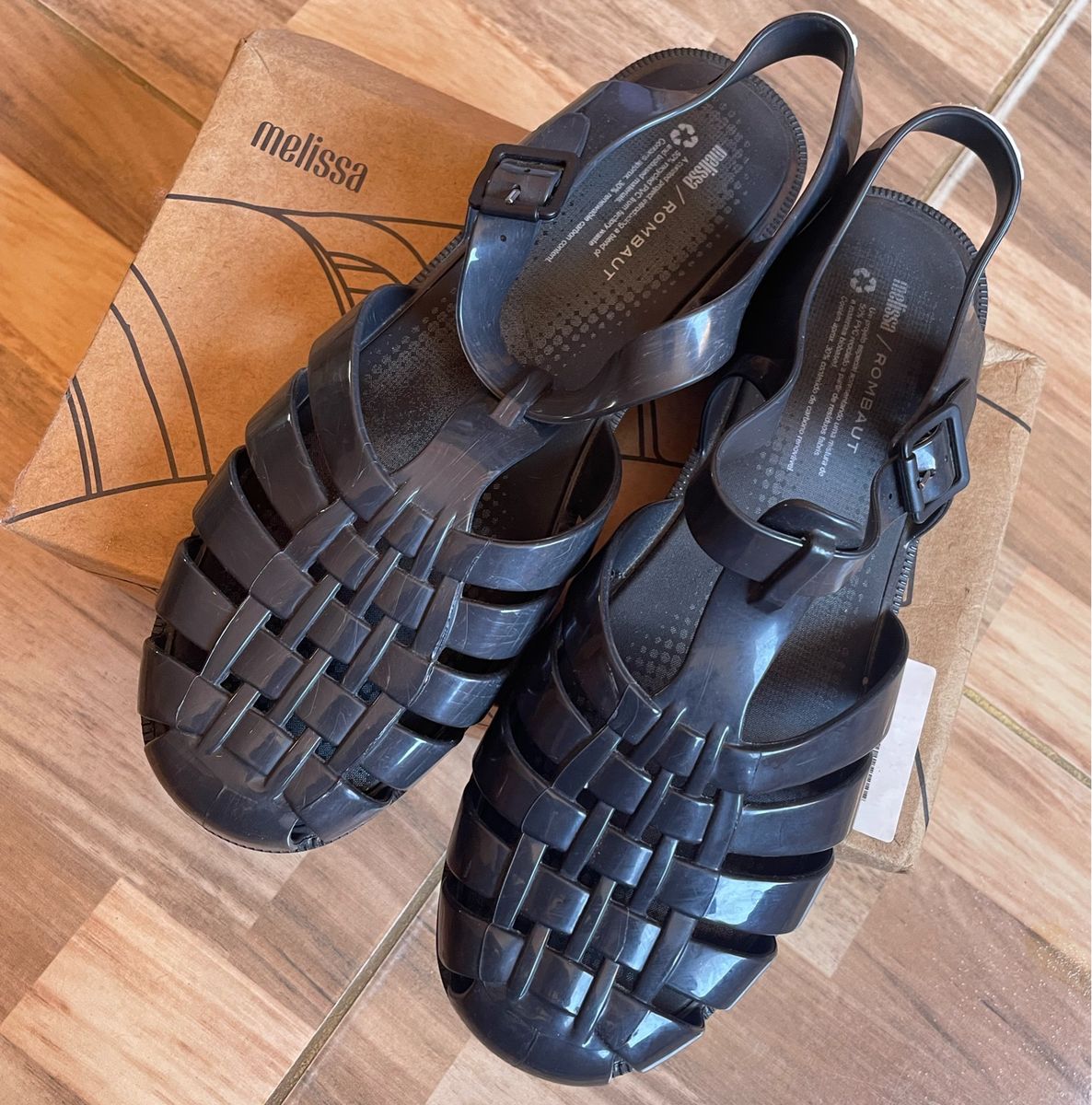 Sandália Melissa Rombaut - Preto Fosco - Tamanho 43 | Sandália ...