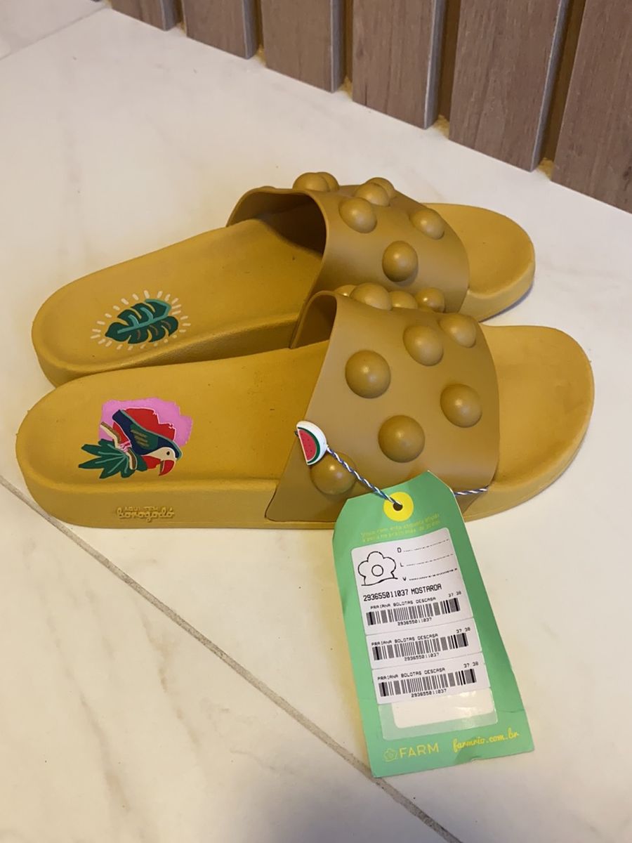 Sandália Praiana Farm | Sandália Feminina Farm Nunca Usado 55155798 ...