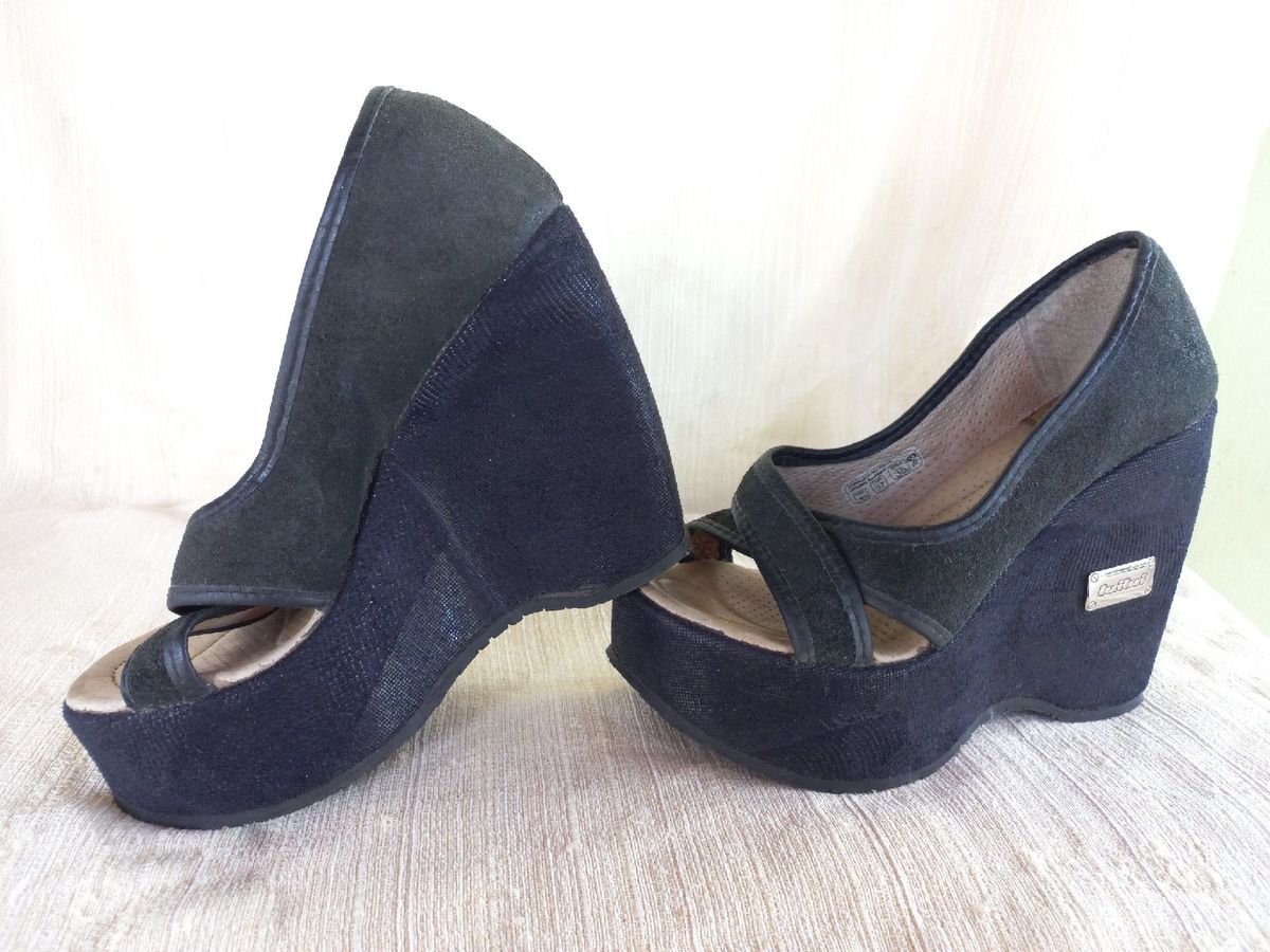 Sandália Retrô Preta Lui Lui | Sandália Feminina Lui Lui Usado 78482111 ...