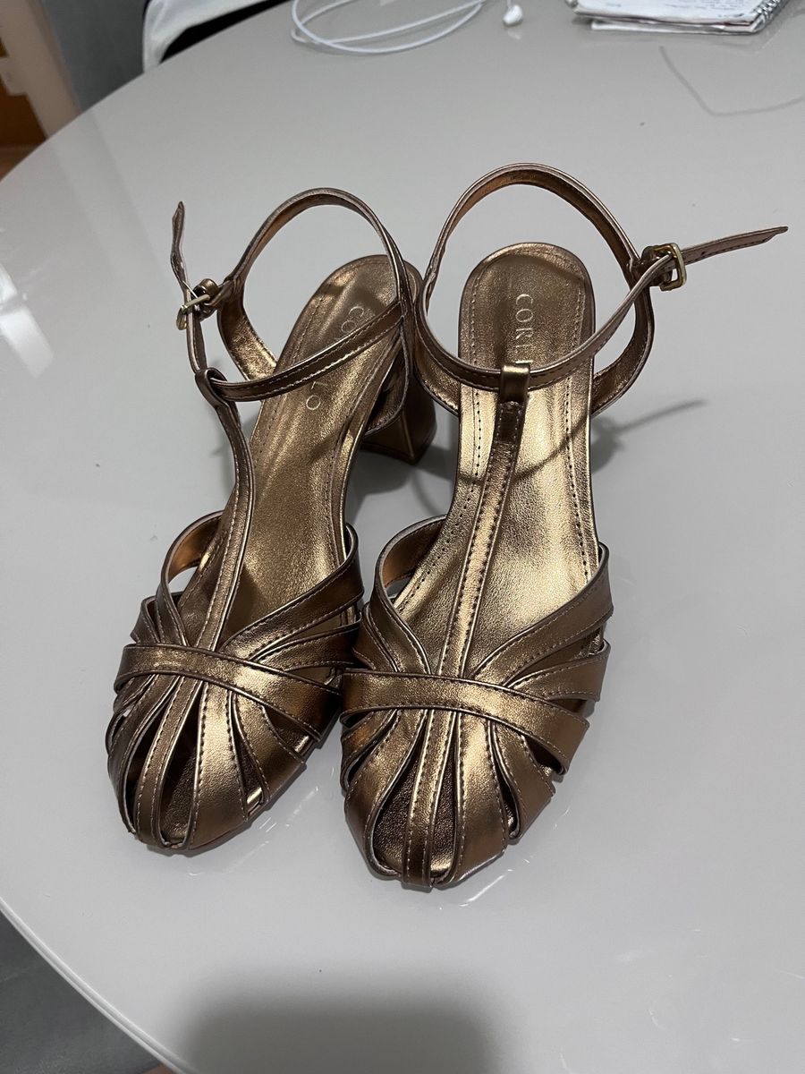 Sandália Scarpin Corello Bronze | Sandália Feminina Corello Usado ...