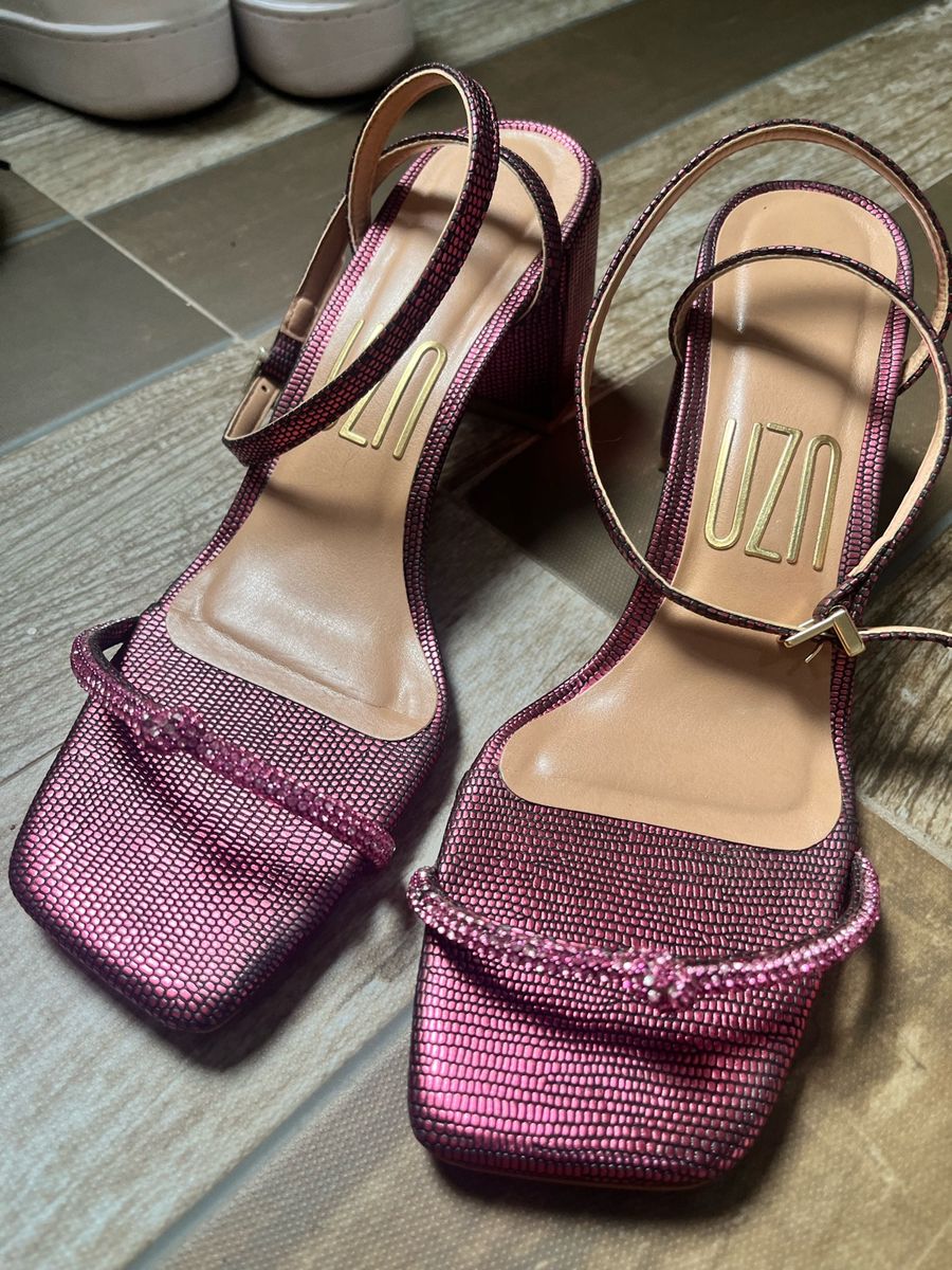 Sandalia Uza Shoes Pink | Rasteira Feminina Pink Usado 105370423 | enjoei