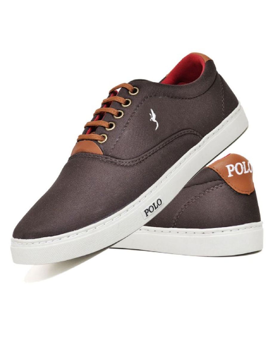 Sapatênis Masculino Café | Tênis Masculino Polo Blu Nunca Usado ...