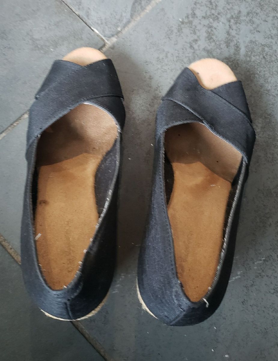 Sapato Anabela Preto 36 | Sapato Feminino Usado 79284620 | enjoei