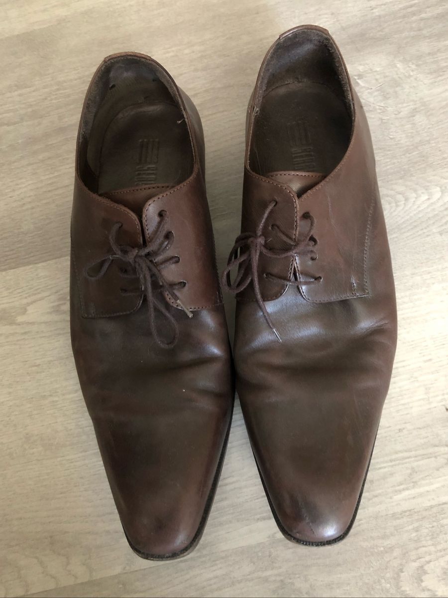 Sapato Couro Marrom Sergios | Sapato Masculino Sergios Usado 55006343 ...