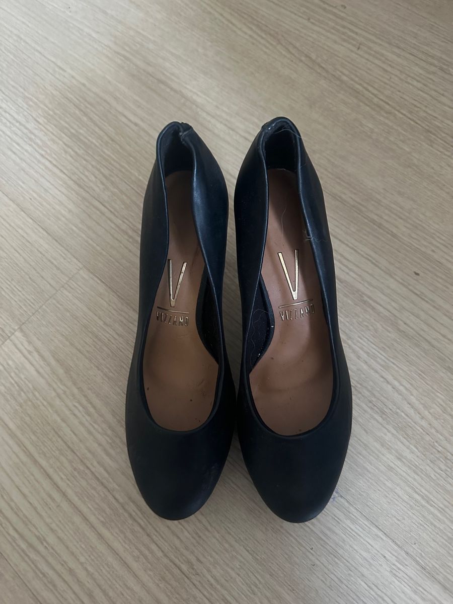 Sapato Meia Pata Preto | Sapato Feminino Vizzano Usado 85257141 | enjoei