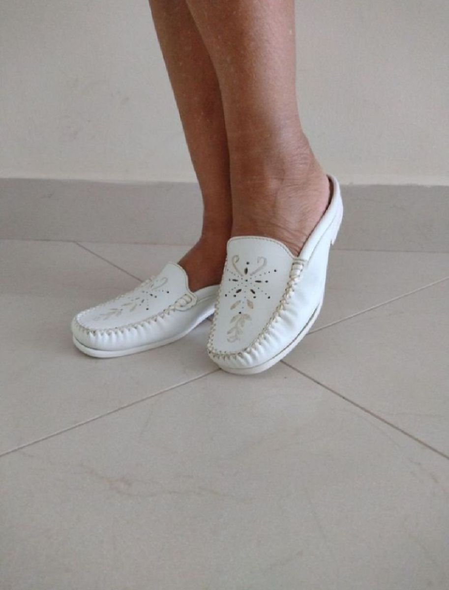 Sapato Mocassim Branco | Sapato Feminino Lady Rafa Usado 72884202 | enjoei