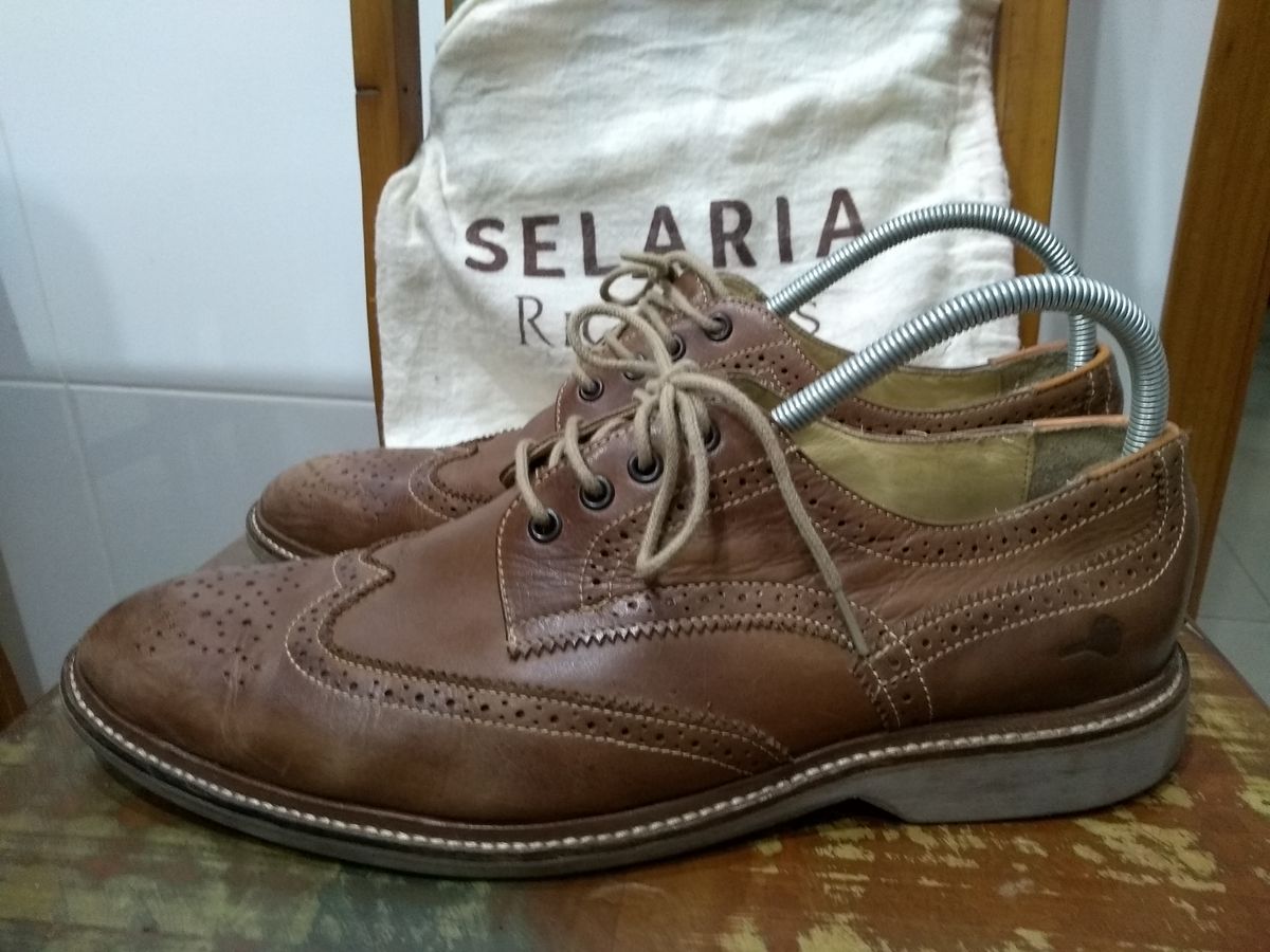 Sapato Oxford Brogue Richards Selaria | Sapato Masculino Richards Usado ...