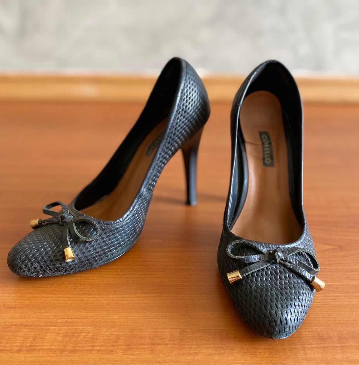 Sapato Preto Salto Corello | Sapato Feminino Corello Usado 73616644 ...