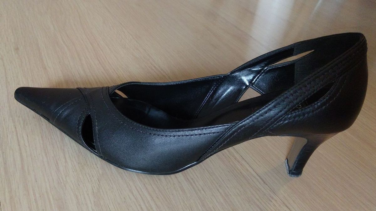 Sapato Salto Preto | Sapato Feminino Prego Usado 60615599 | enjoei